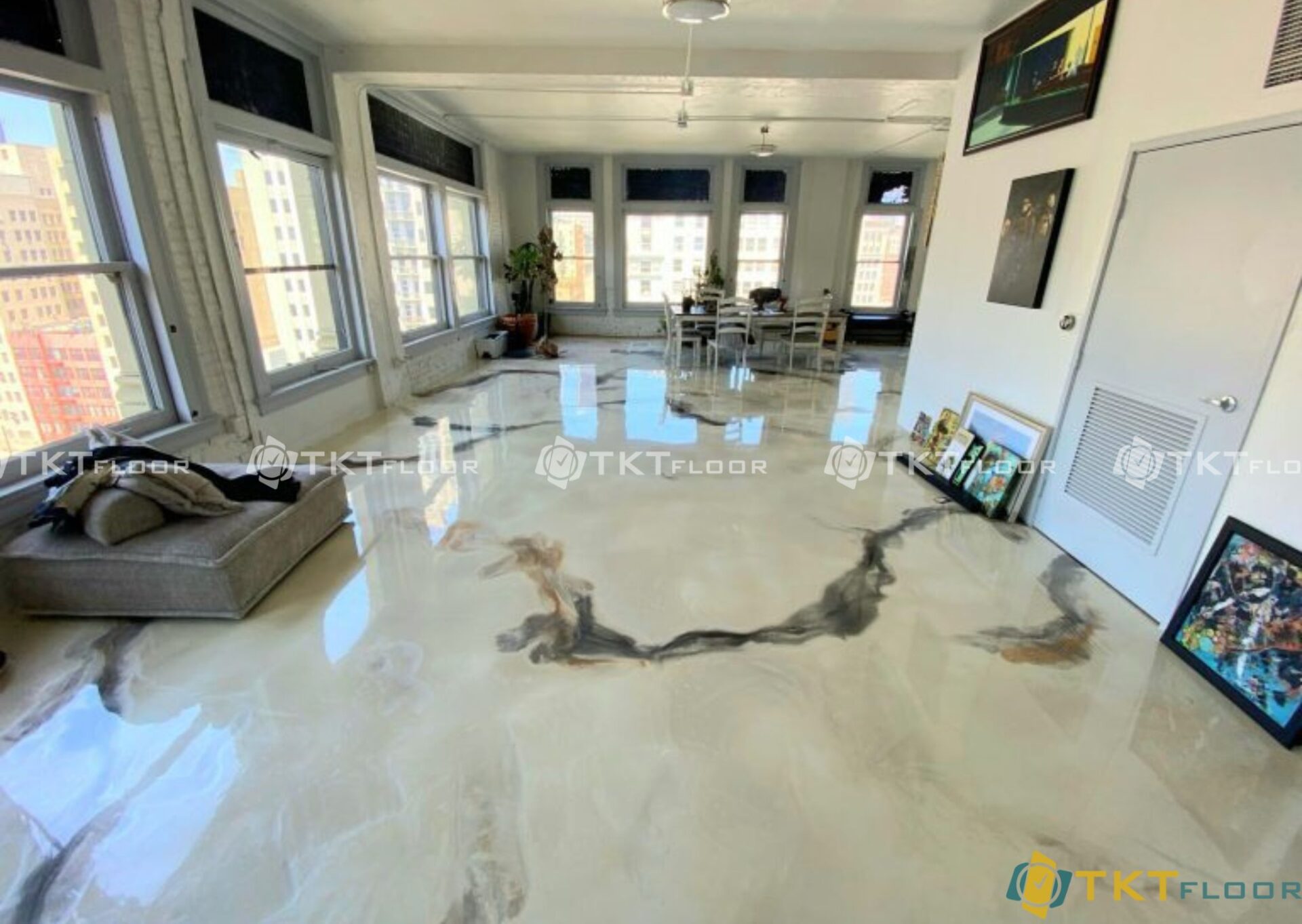 SÀN EPOXY VÂN ĐÁ MARBLE – THIẾT KẾ SÁNG TẠO - TKT Floor